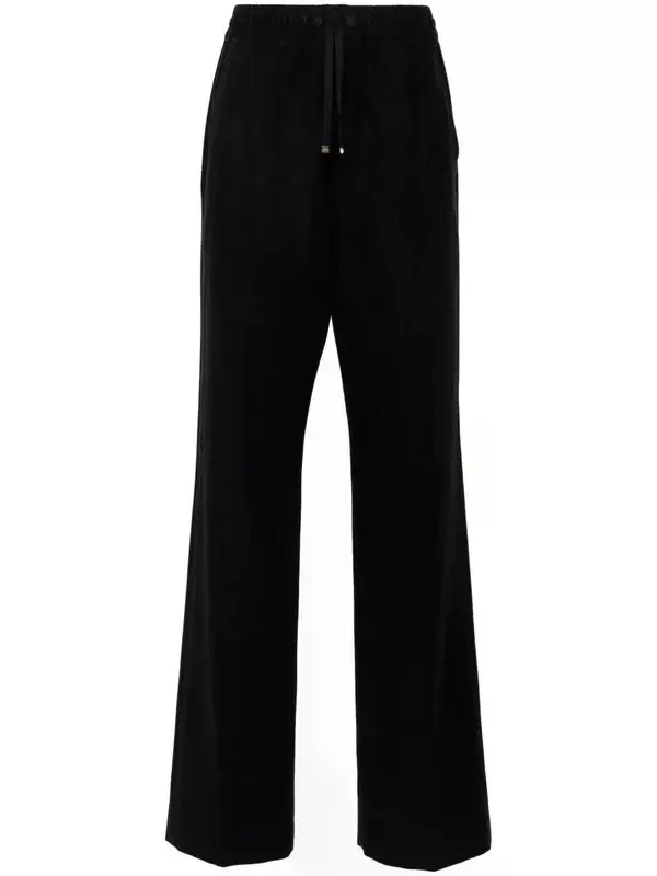 Moncler Felted Straight Trousers - Black