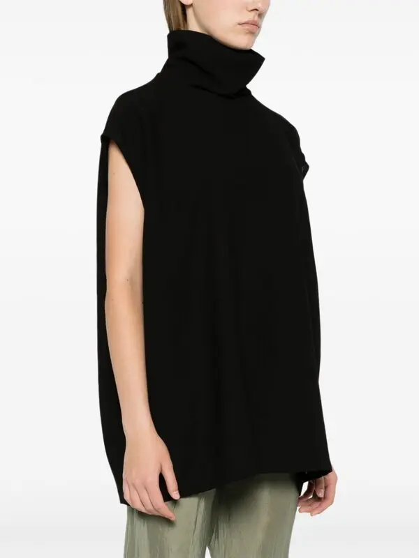 Rick Owens Roll-neck Crepe Top
