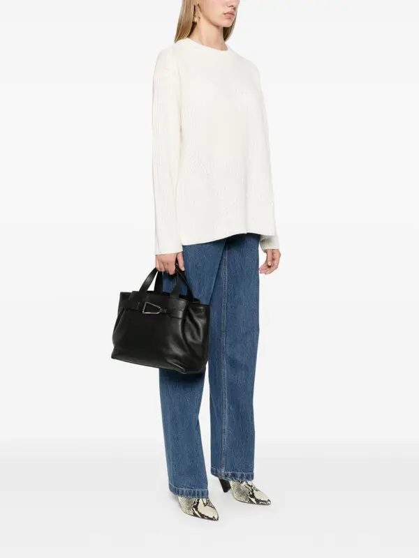 COCCINELLE Folded-detailing Tote Bag - Black