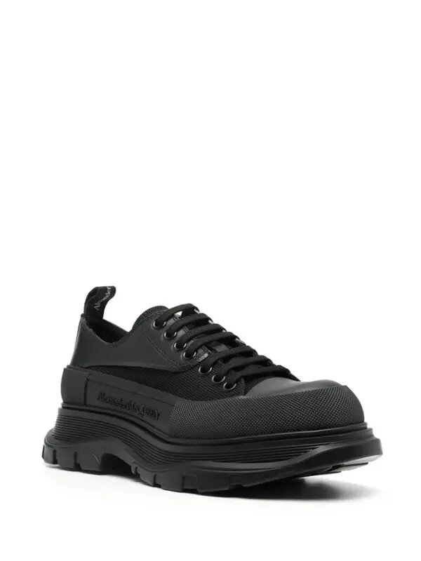 Alexander McQueen Lace-up Panelled Sneakers - Black