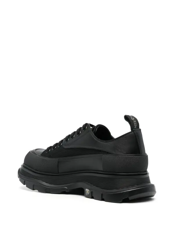 Alexander McQueen Lace-up Panelled Sneakers - Black
