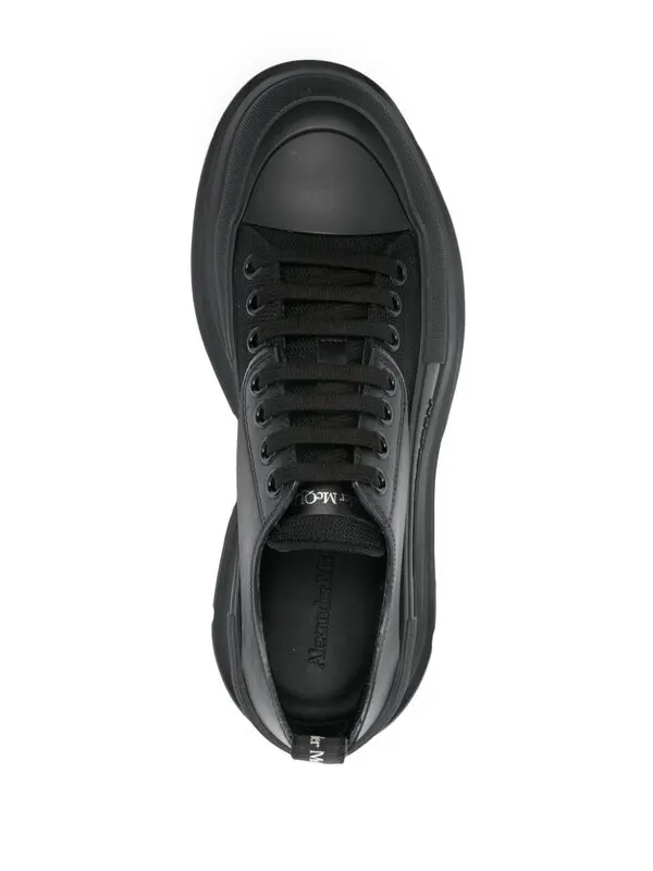 Alexander McQueen Lace-up Panelled Sneakers - Black