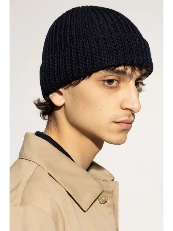 Emporio Armani Logo-patch Knitted Beanie