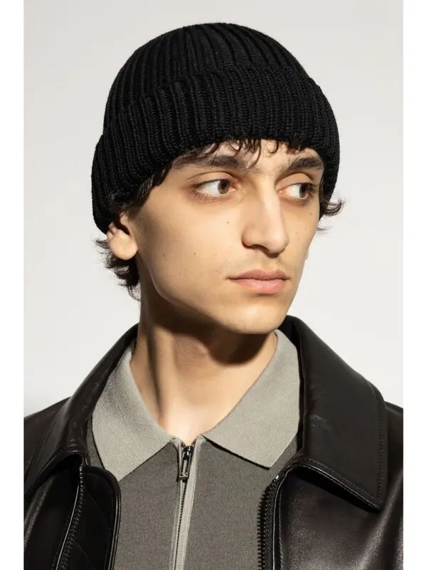 Emporio Armani Logo-patch Knitted Beanie