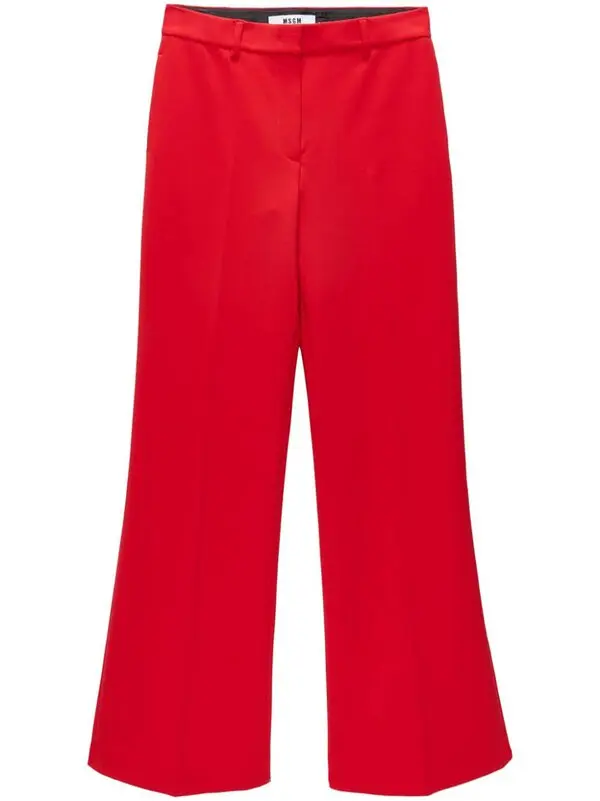 MSGM High-waisted Tailored Trousers - Red