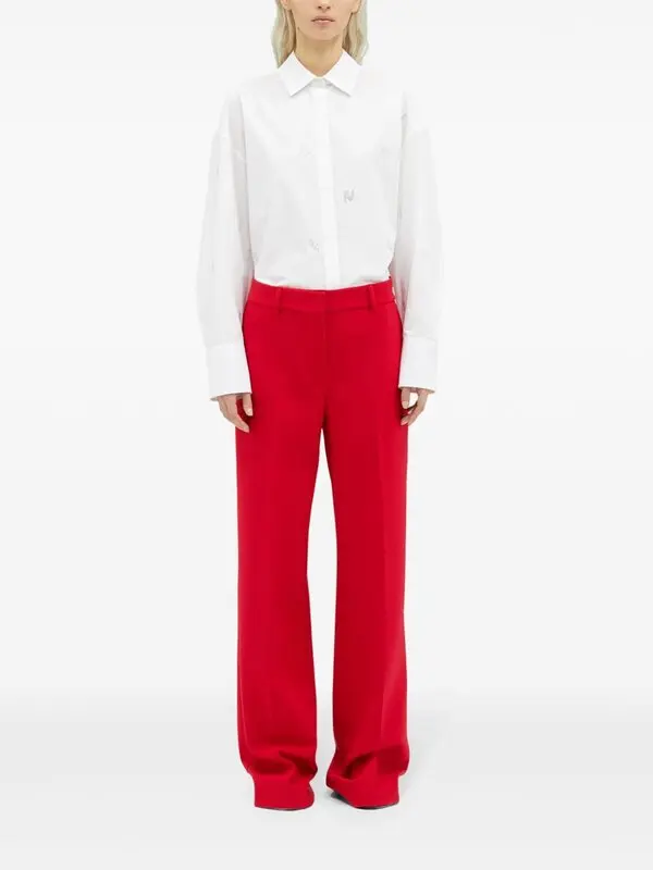 MSGM High-waisted Tailored Trousers - Red