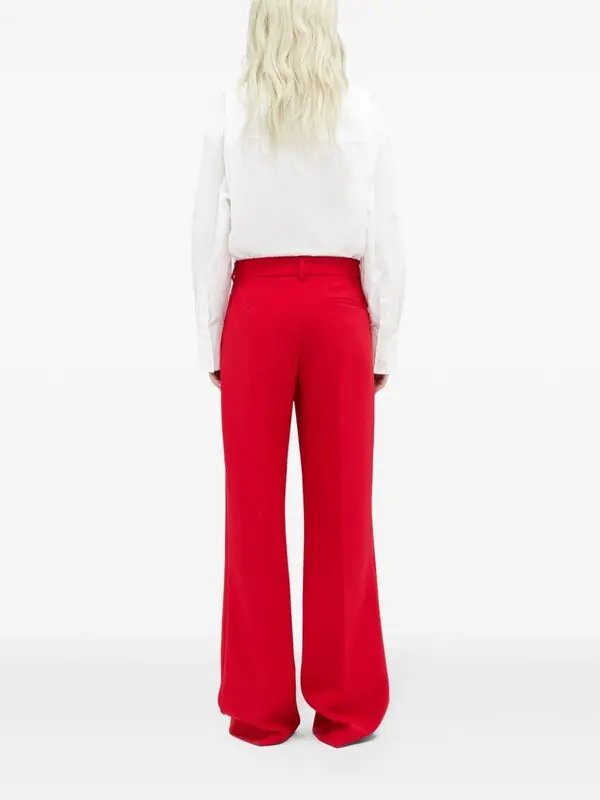 MSGM High-waisted Tailored Trousers - Red