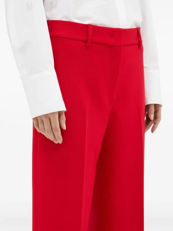 MSGM High-waisted Tailored Trousers - Red