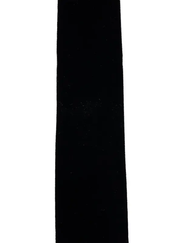 Giorgio Armani Velvet-effect Neck Tie - Black