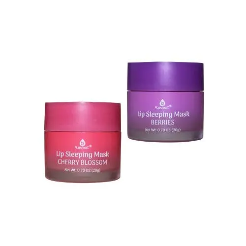 PURSONIC Lip Sleeping Mask 2 Pack- Cherry Blossom & Berries - Purple