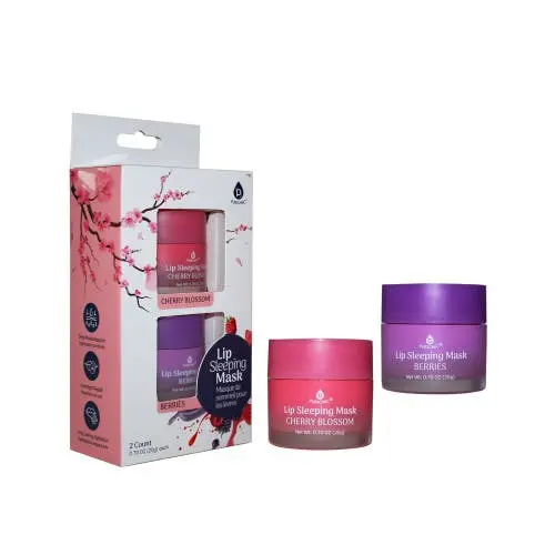 PURSONIC Lip Sleeping Mask 2 Pack- Cherry Blossom & Berries