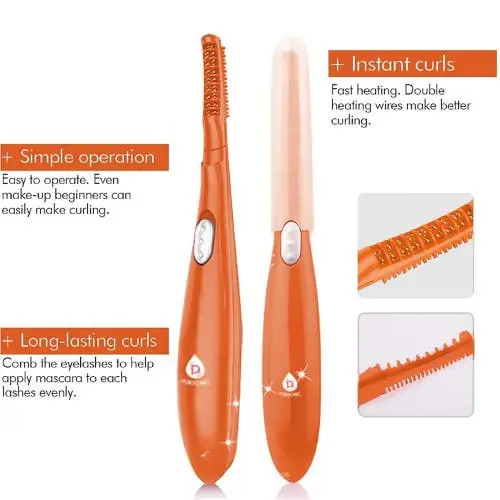 PURSONIC Heated Eyelash Curler With Comb