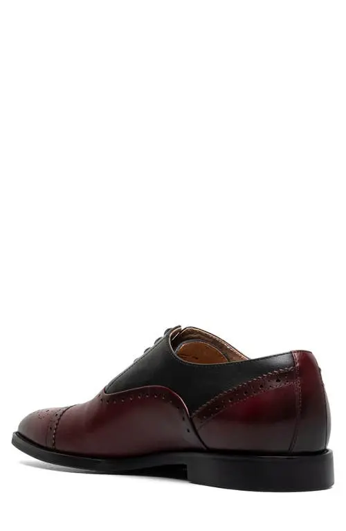 STACY ADAMS Reynolds Cap Toe Oxford - Burgundy Multi