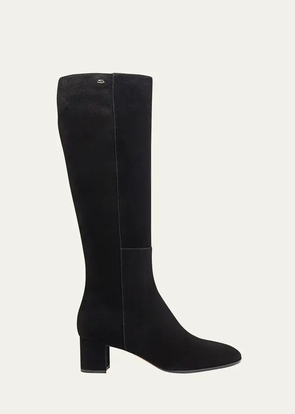 Santoni Suede Knee Boots
