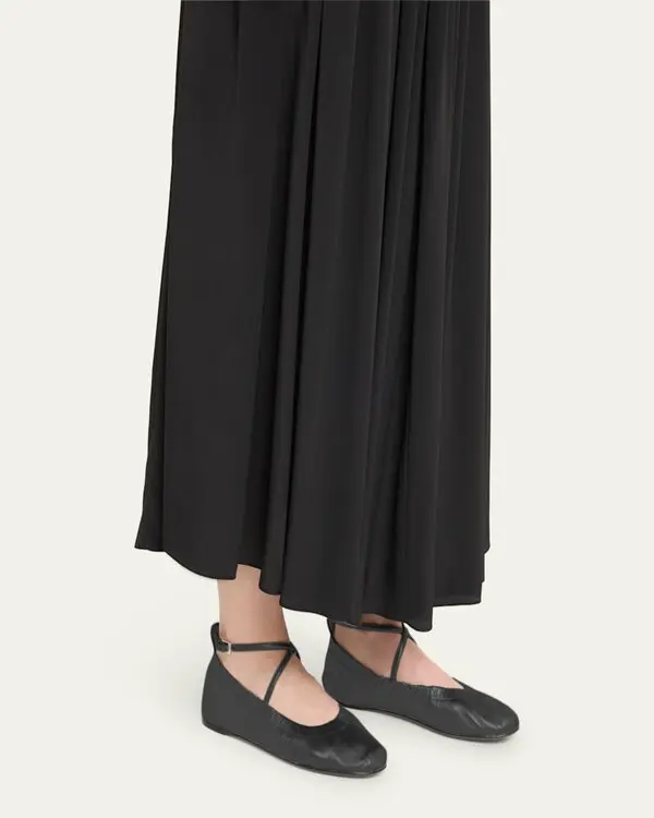 Pierre Hardy Maia Ankle-Strap Ballerina Flats Black Editorialist - Main Image