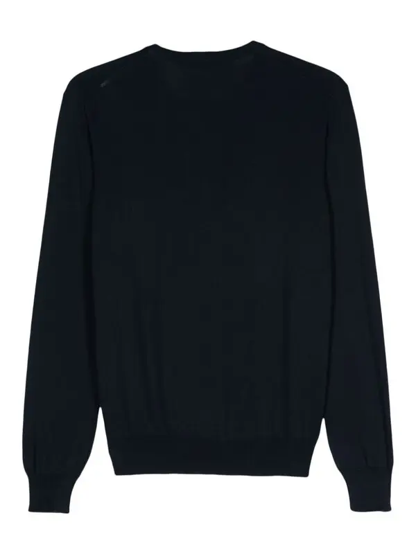 FILERIA Fine-knit Cotton Jumper - Blue