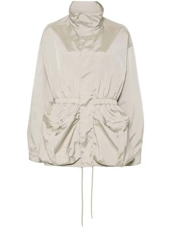 Wardrobe.NYC Drawstring Zip-up Parka - Neutrals