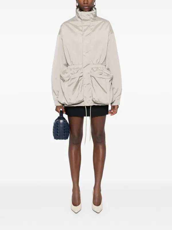 Wardrobe.NYC Drawstring Zip-up Parka - Neutrals