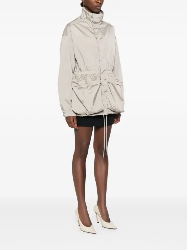 Wardrobe.NYC Drawstring Zip-up Parka - Neutrals
