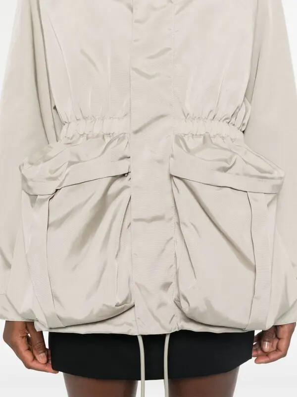 Wardrobe.NYC Drawstring Zip-up Parka - Neutrals