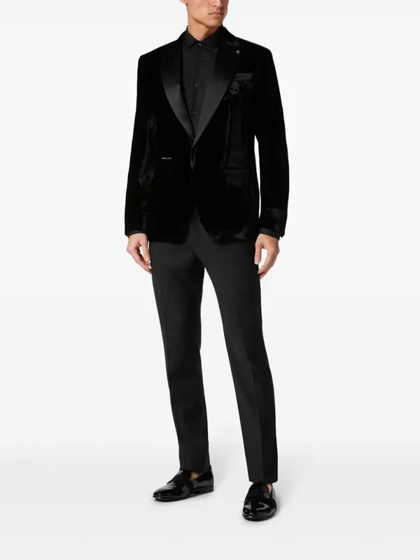 Philipp Plein Lord Single-breasted Velvet Blazer