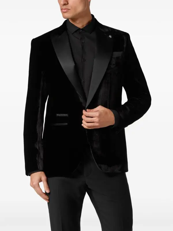 Philipp Plein Lord Single-breasted Velvet Blazer
