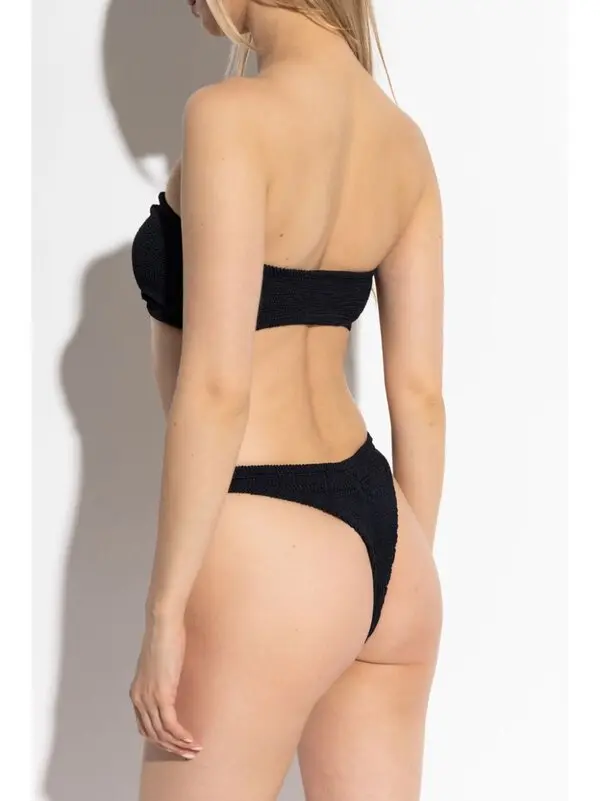 Hunza G Tina Bandeau Bikini Set - Black