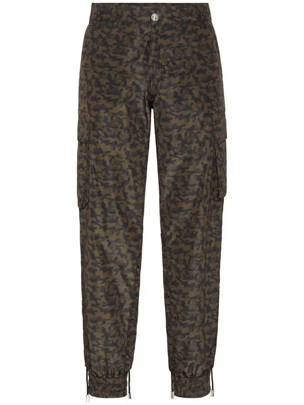Philipp Plein Camouflage Cargo Trousers