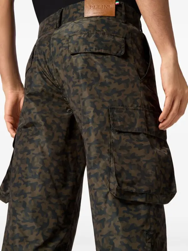 Philipp Plein Camouflage Cargo Trousers