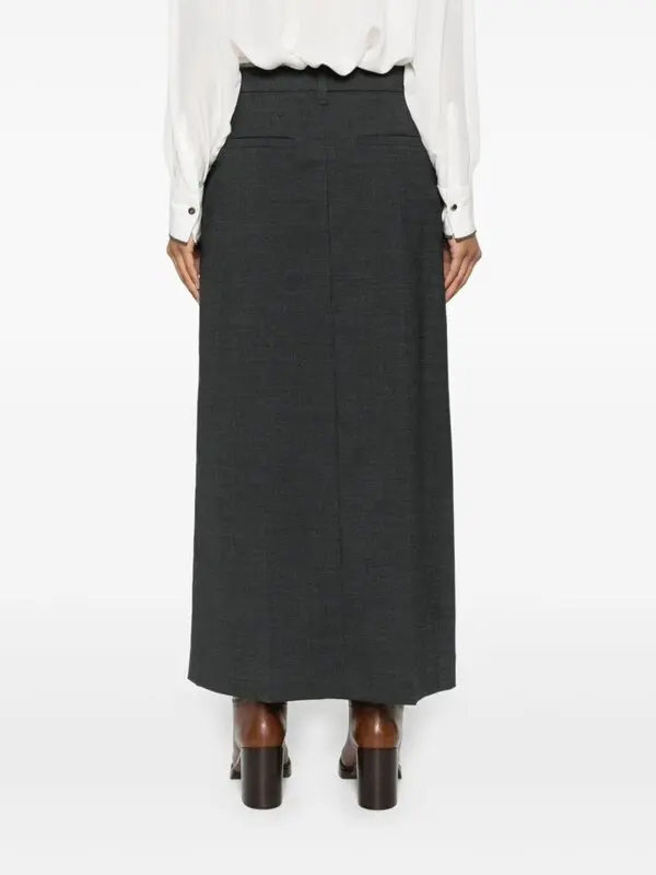 Brunello Cucinelli Darted Pencil Skirt - Grey