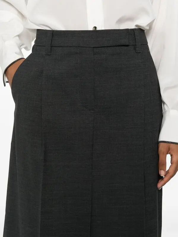 Brunello Cucinelli Darted Pencil Skirt - Grey