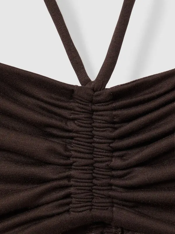 REISS Solare Ruched Halterneck Top