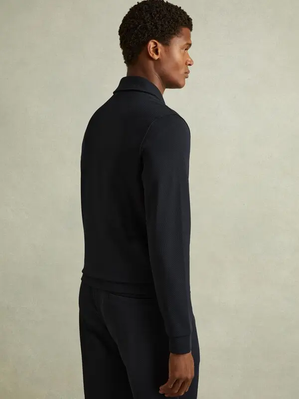 REISS Hudson Textured Zip-through Overshirt