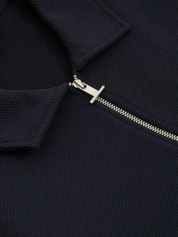 REISS Hudson Textured Zip-through Overshirt