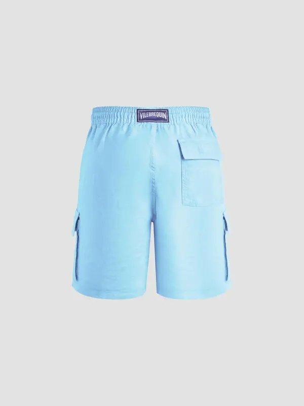 Vilebrequin Linen Cargo Swim Trunks - Blue