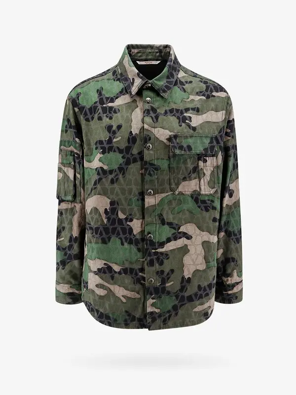 Valentino Garavani Cotton Jacket With Camouflage Motif