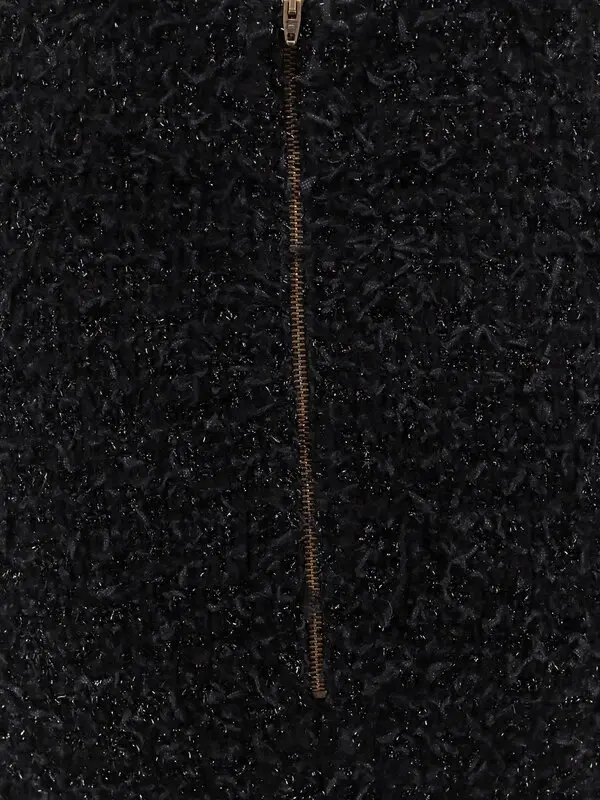 Balenciaga Cotton Tweed Knitted Midi Skirt