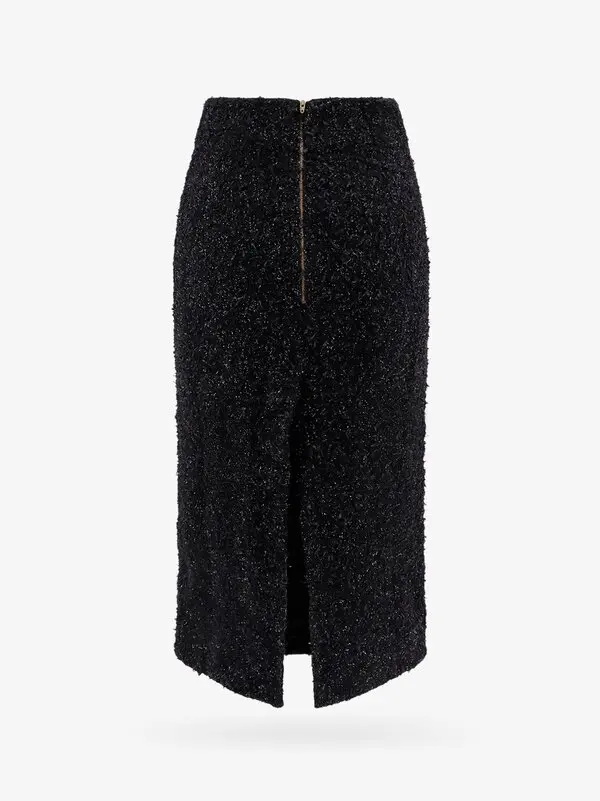 Balenciaga Cotton Tweed Knitted Midi Skirt