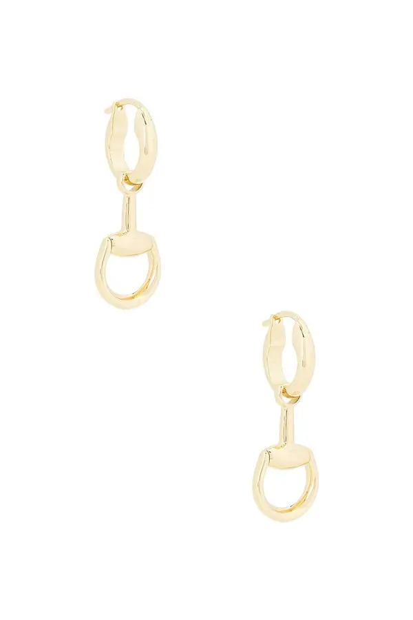 Gucci Horsebit Hoop Earrings - Yellow Gold