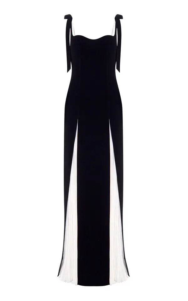 MARMAR HALIM Silk Crepe-chiffon Gown