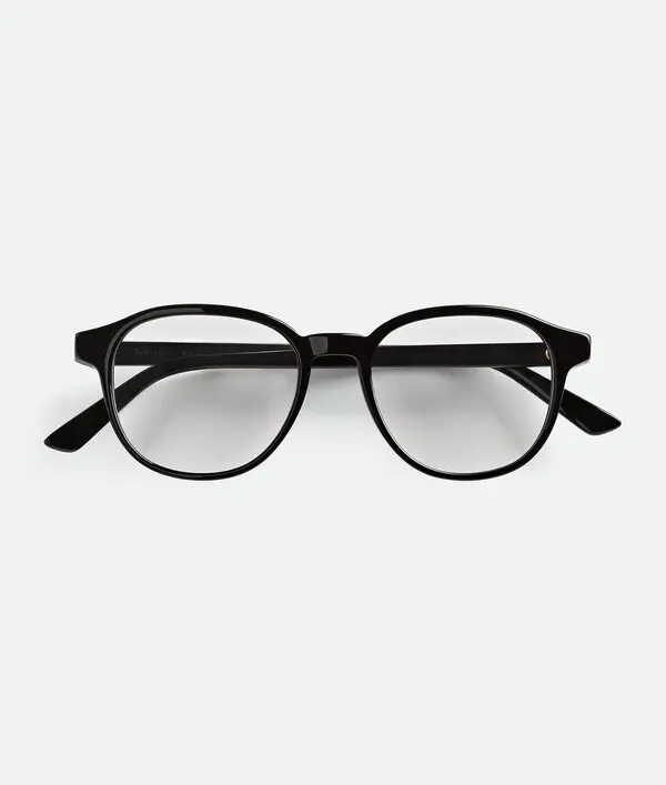 Bottega Veneta Classic Panthos Eyeglasses - Black/transparent