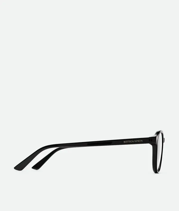 Bottega Veneta Classic Panthos Eyeglasses - Black/transparent