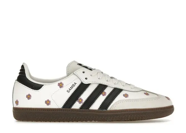 Adidas Samba Light Purple Floral Sneakers - White/cloud White/core Black