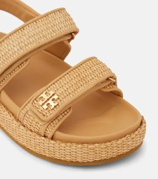 Tory Burch Kira Raffia Sandals - Beige