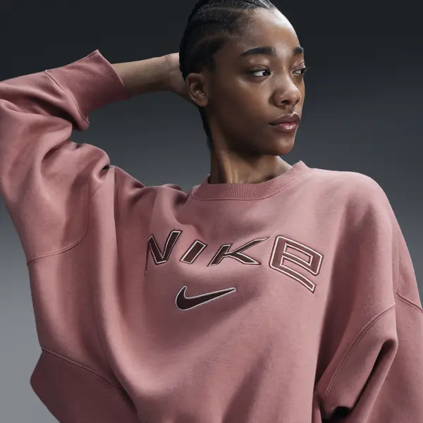 Nike Sportswear Phoenix Fleece Over-Oversized Crew-Neck Logo