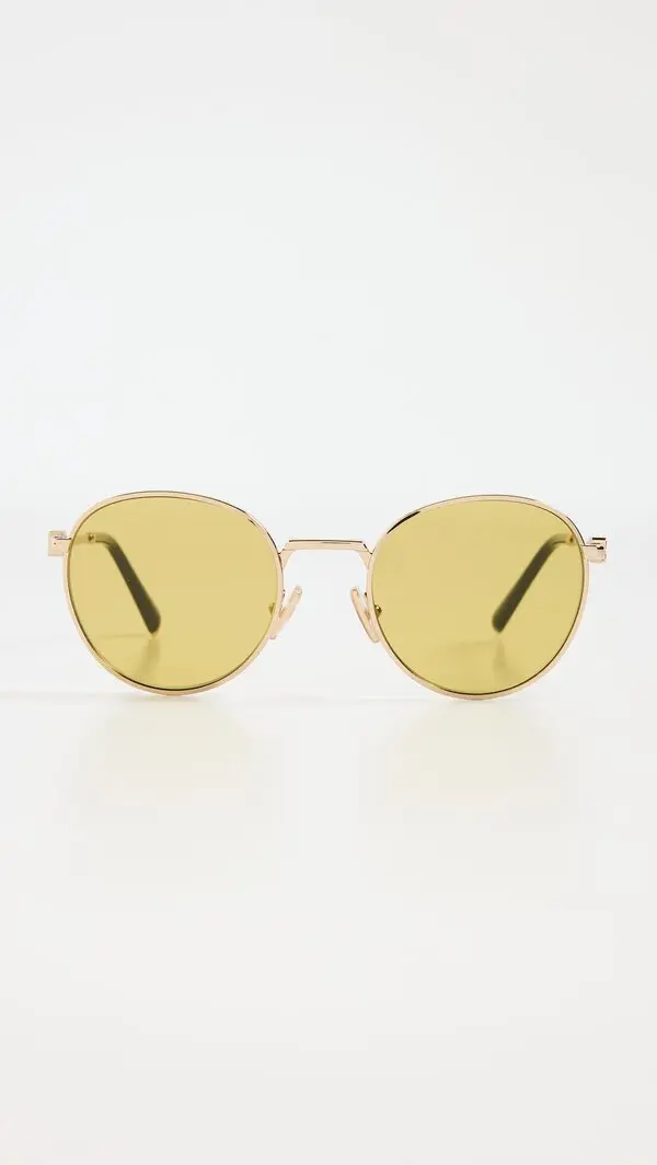 Miu Miu Mu 55zs Round Sunglasses - Gold