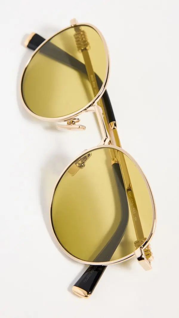Miu Miu Mu 55zs Round Sunglasses - Gold
