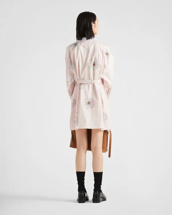 Prada Printed Poplin Shirt Dress
