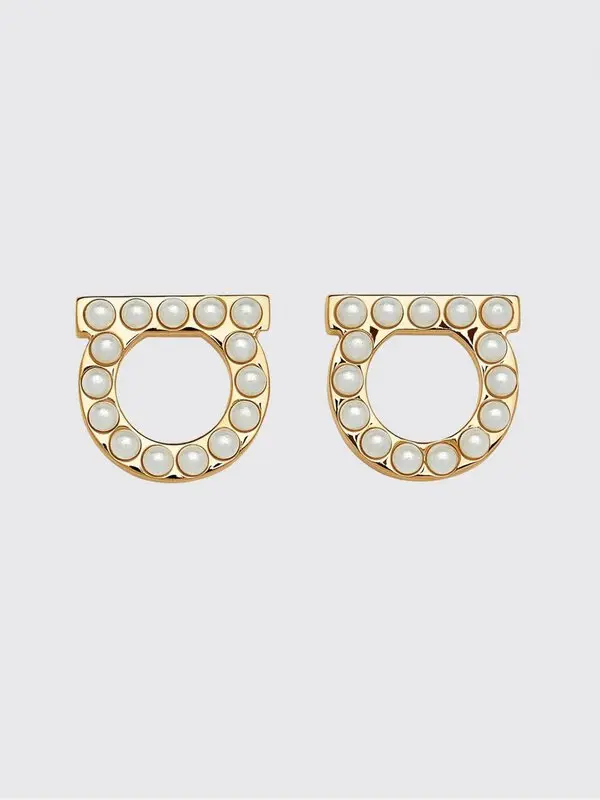 FERRAGAMO Jewel Stud Earrings - Gold