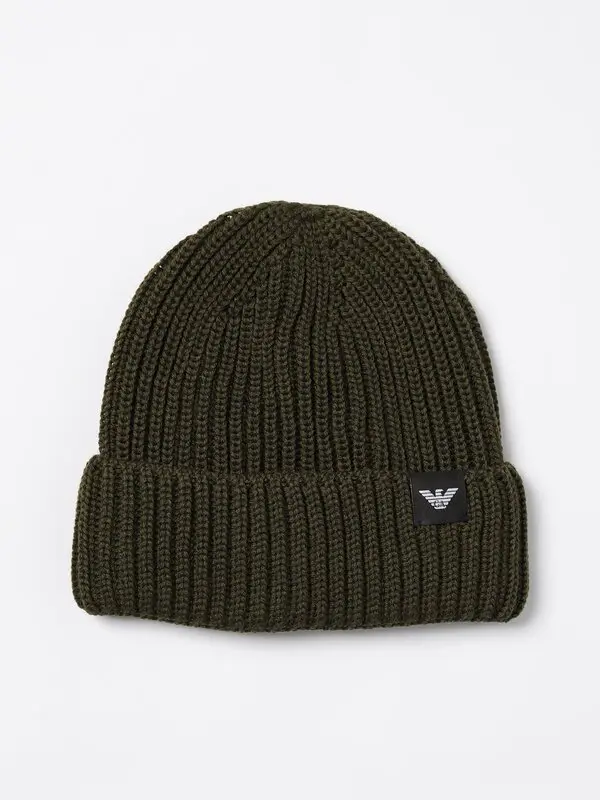 Emporio Armani Ribbed Beanie - Green